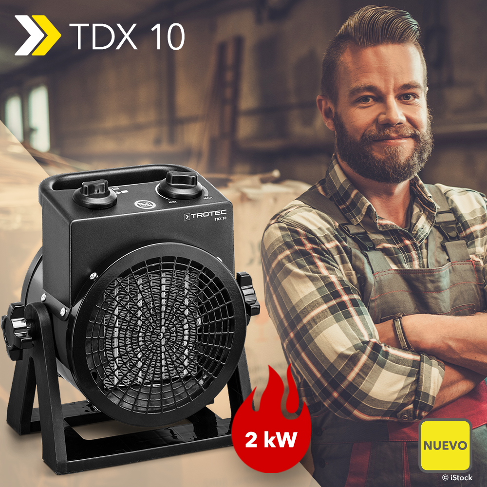 El NUEVO soplador calefactor de cerámica TDX 10 convence a los profesionales por su potencia de ...