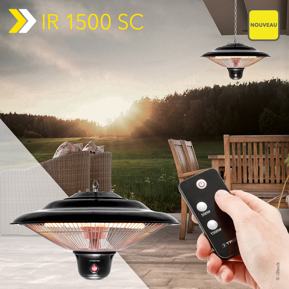 NOUVEAU Chauffage radiant suspendu design IR 1500 S – chauffage radiant ...